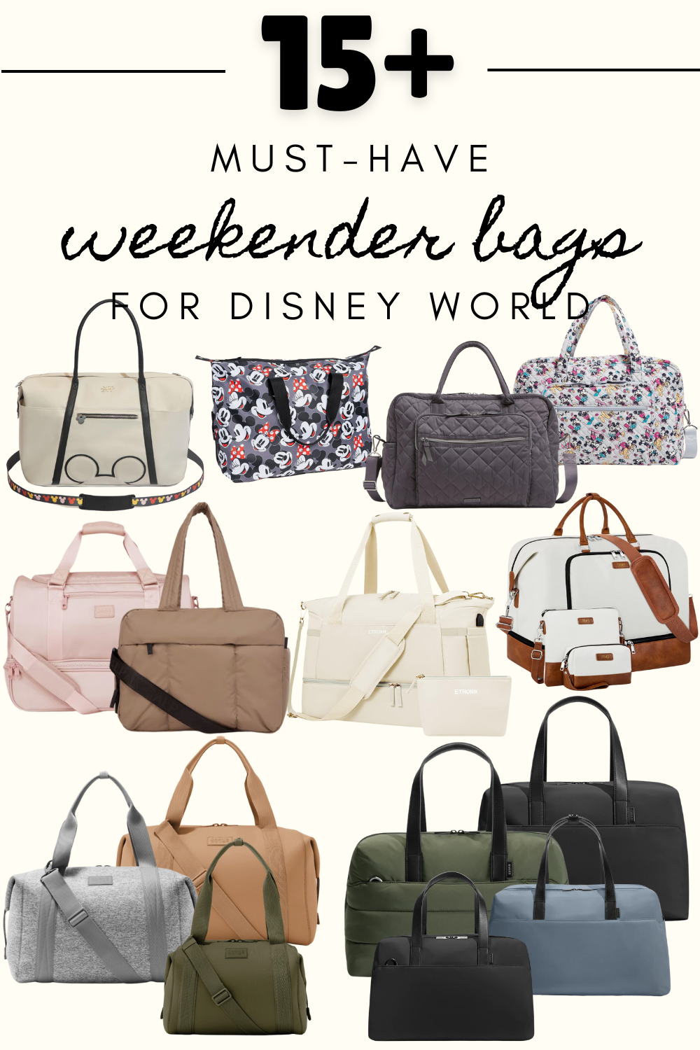 15 Essential Weekender Bags For A Quick Disney World Vacation - The ...